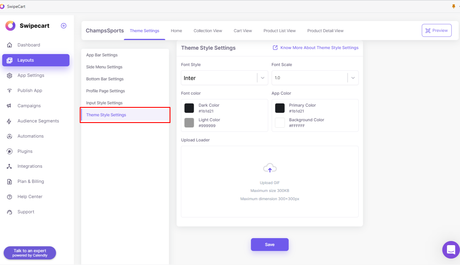How to create an app like Champs Sports