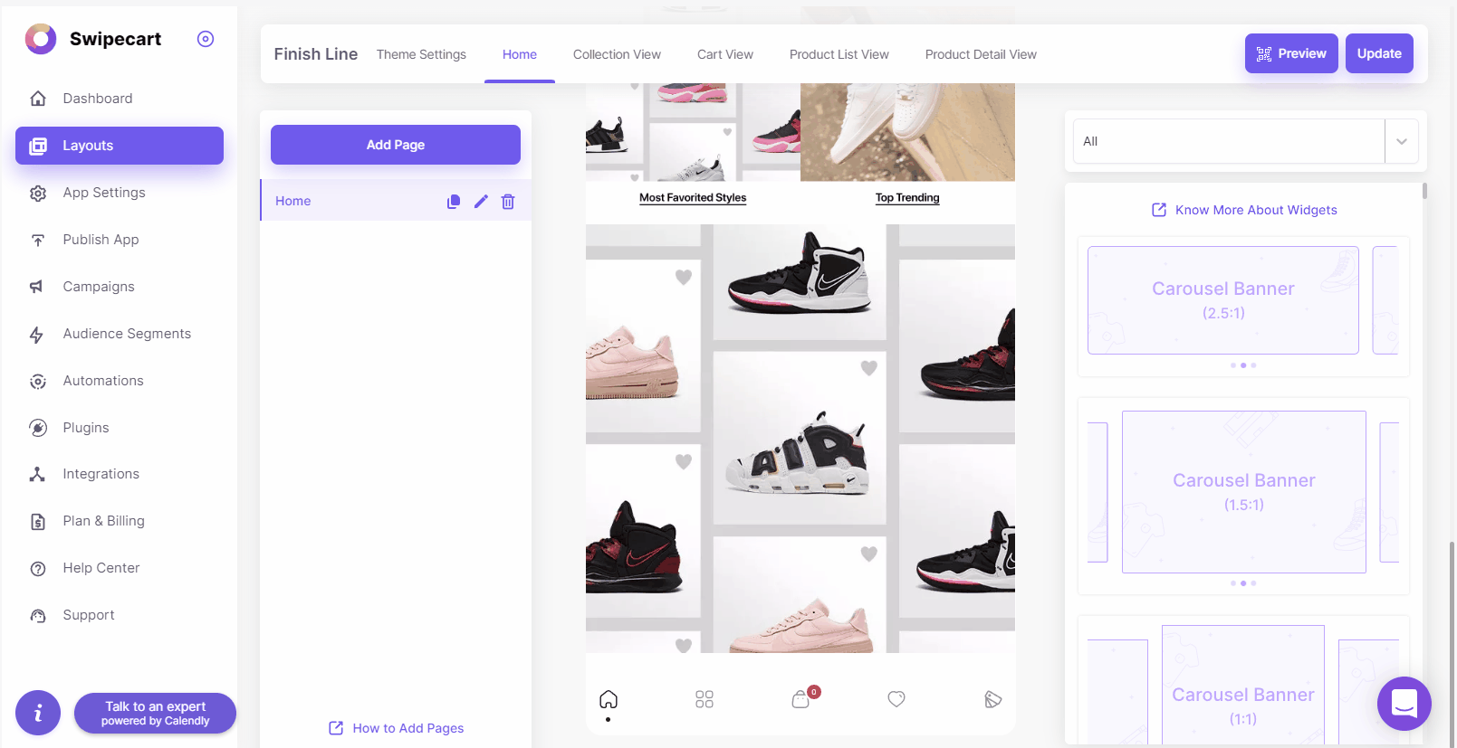 How to create an app like Finish Line