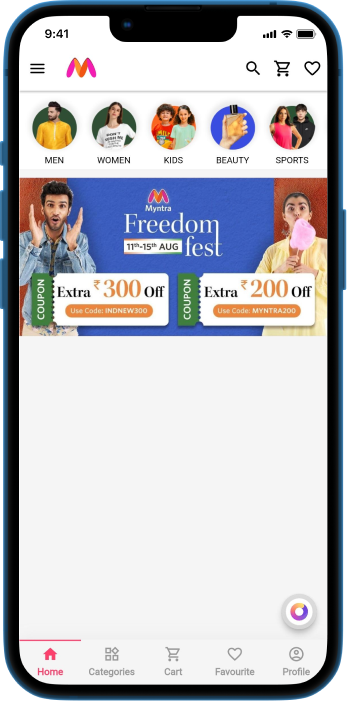 How to create an app like Myntra