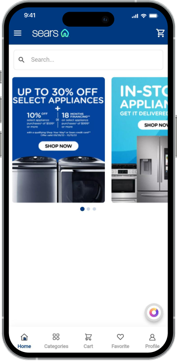 How to create an app like Sears