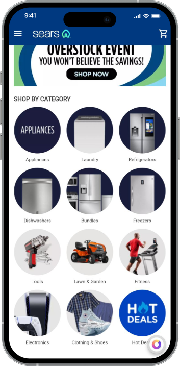 How to create an app like Sears
