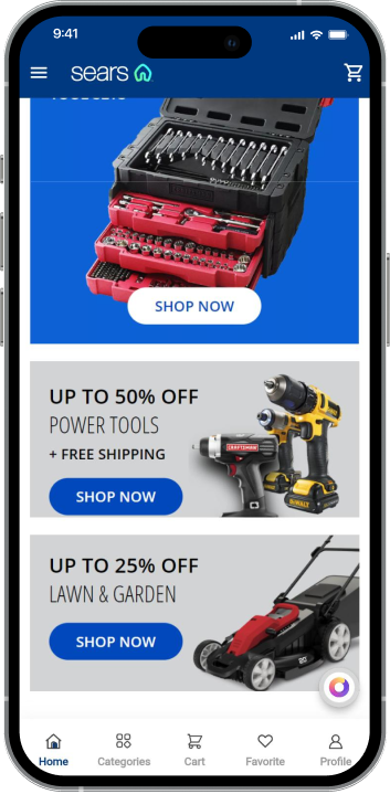 How to create an app like Sears