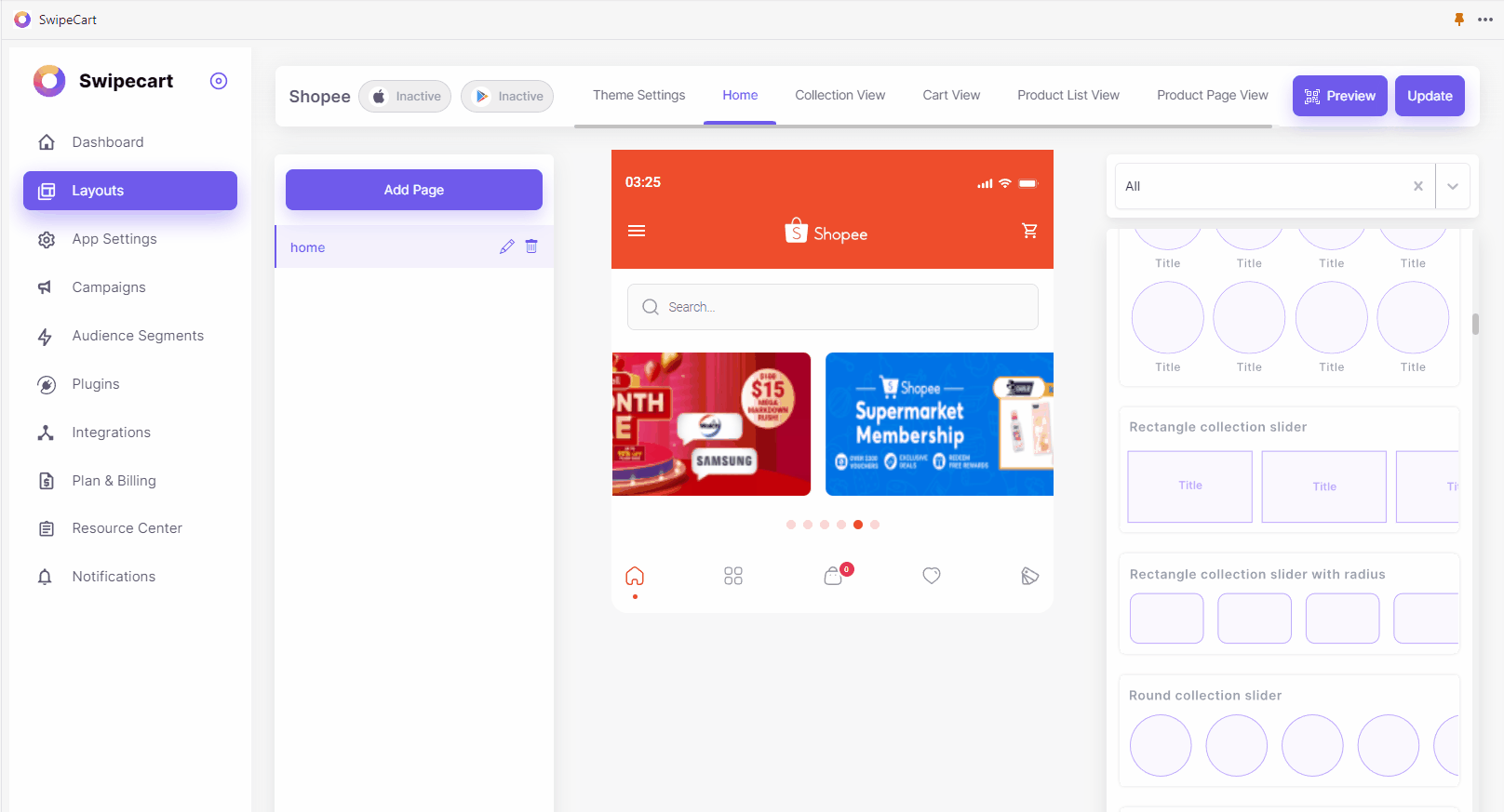 How to create an app like Shopee